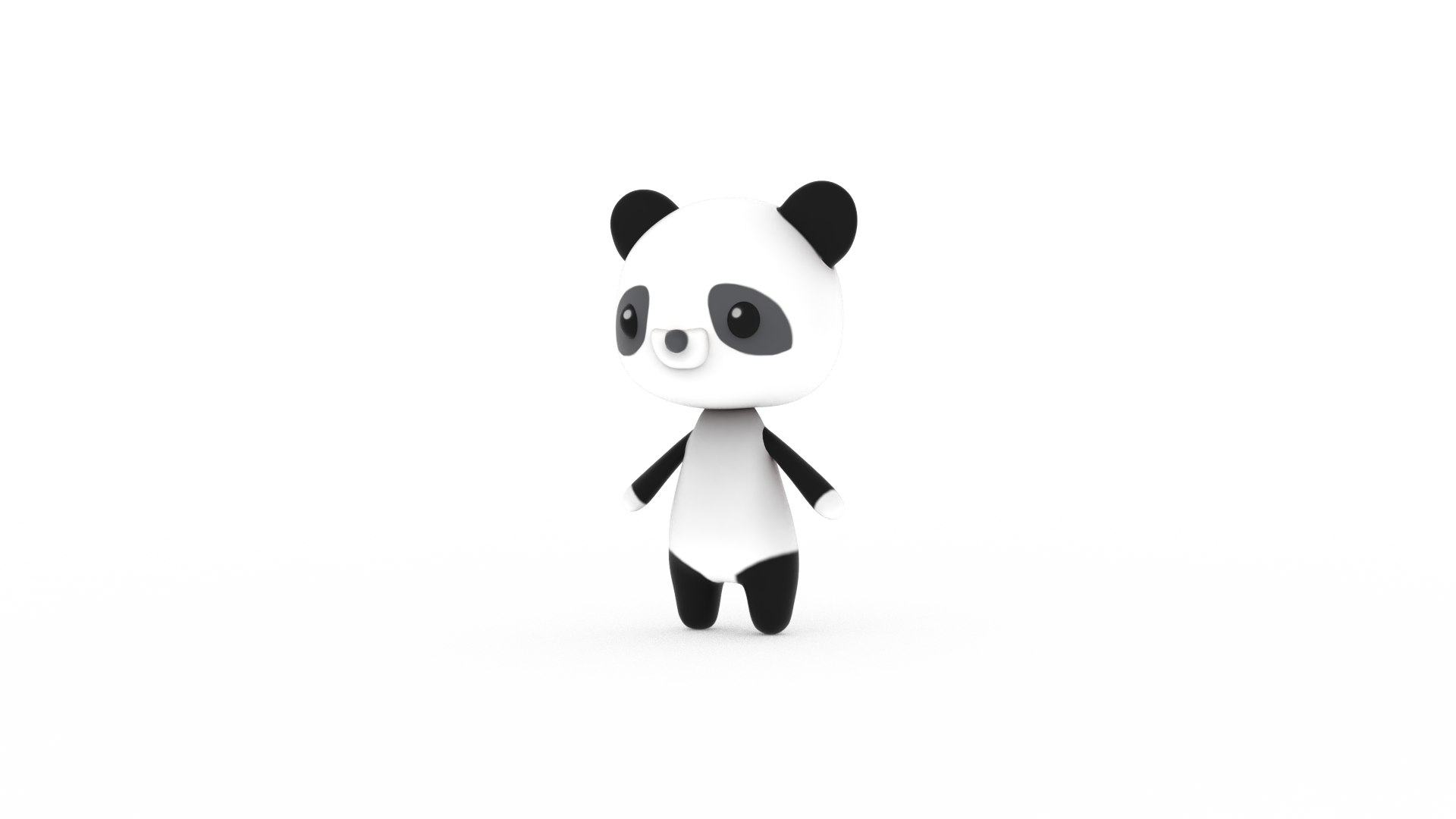 3D Cartoon Panda V002 Character Model - TurboSquid 2101805
