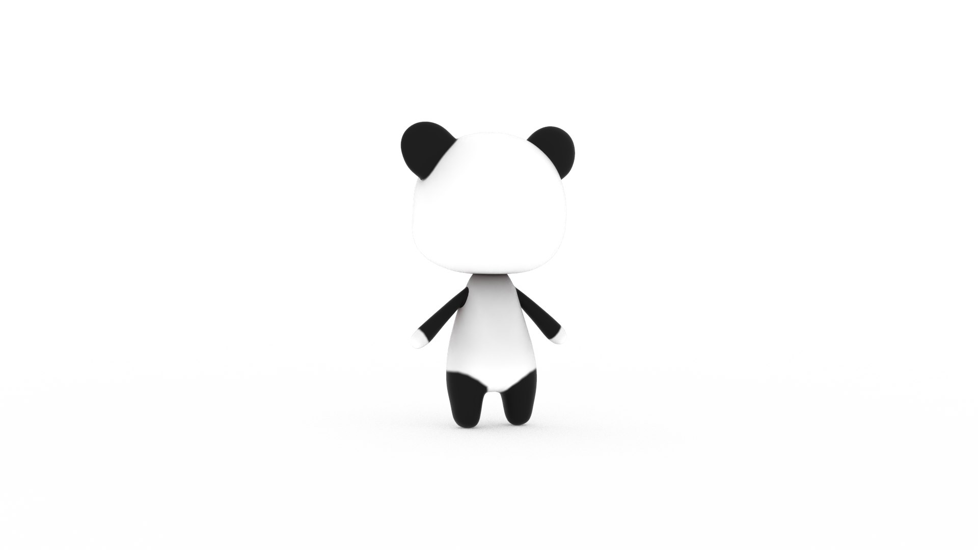 3D Cartoon Panda V002 Character Model - TurboSquid 2101805