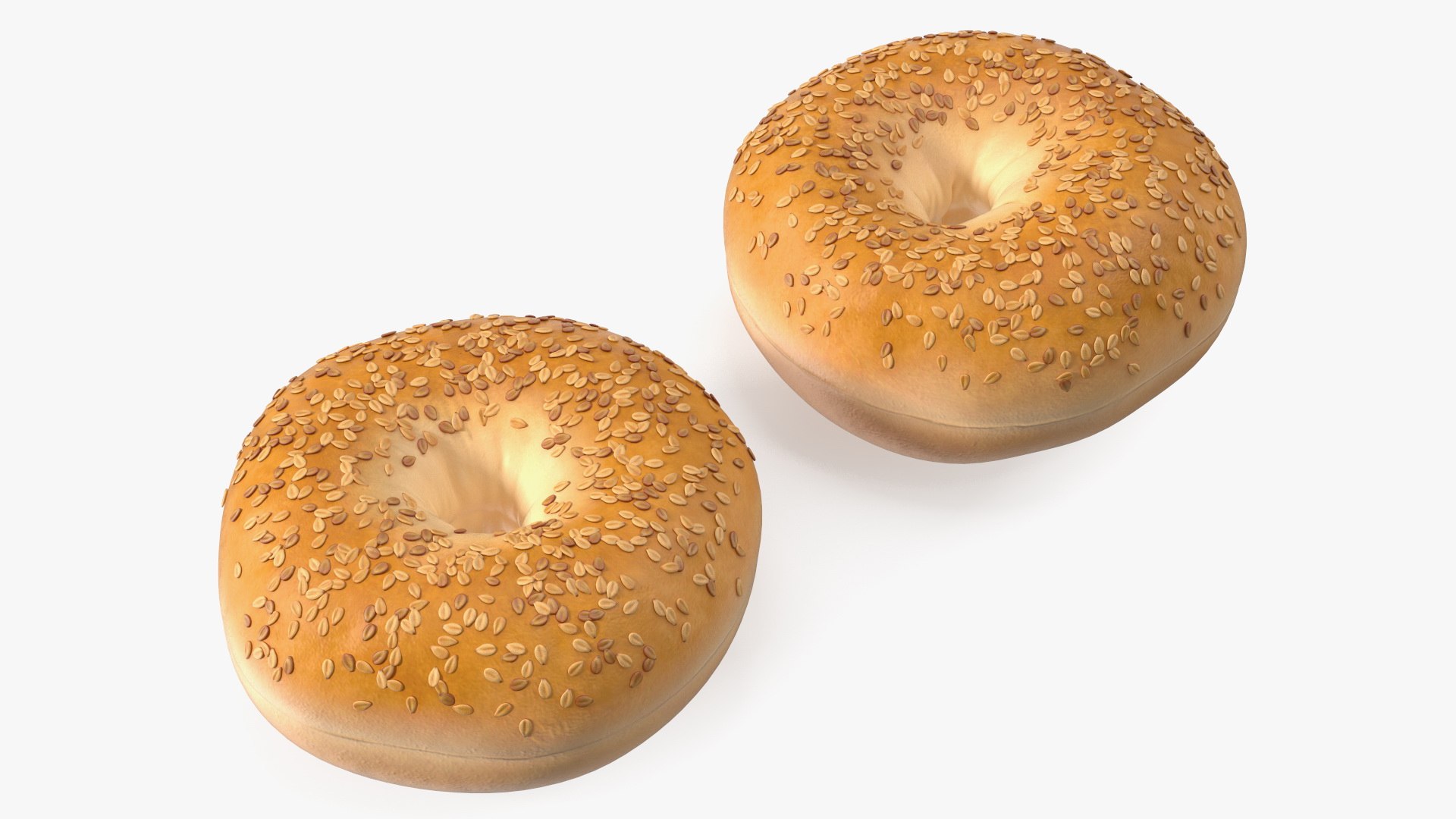 3D Bagels With Sesame Seeds Model - TurboSquid 2040990