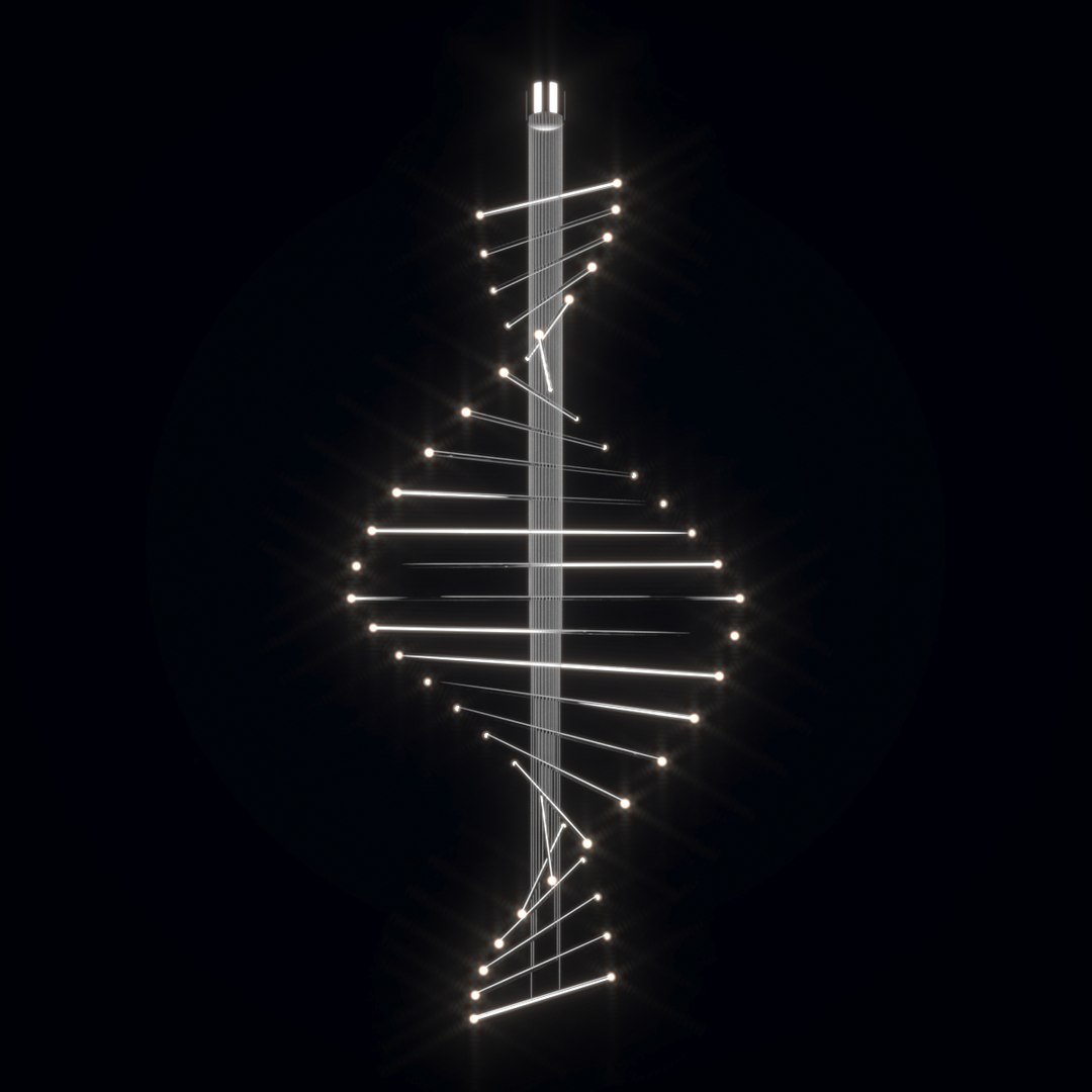 3d Model Chandelier Light Fitting Dna