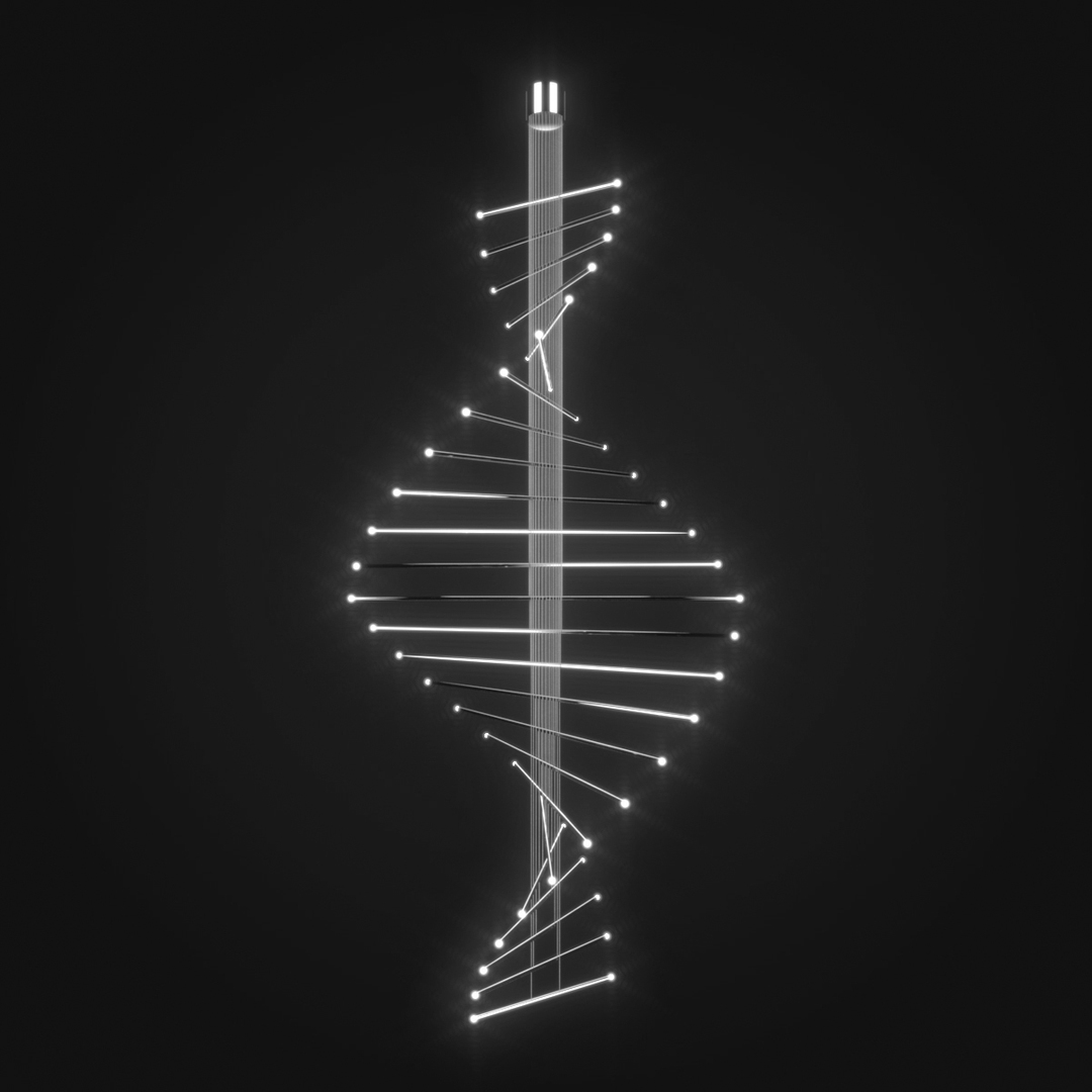 3d Model Chandelier Light Fitting Dna