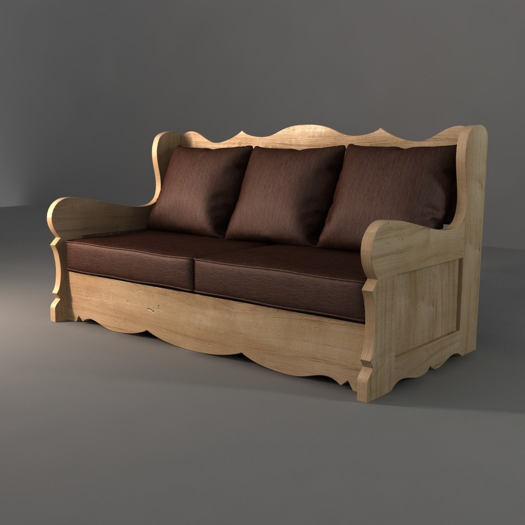 max wood sofa