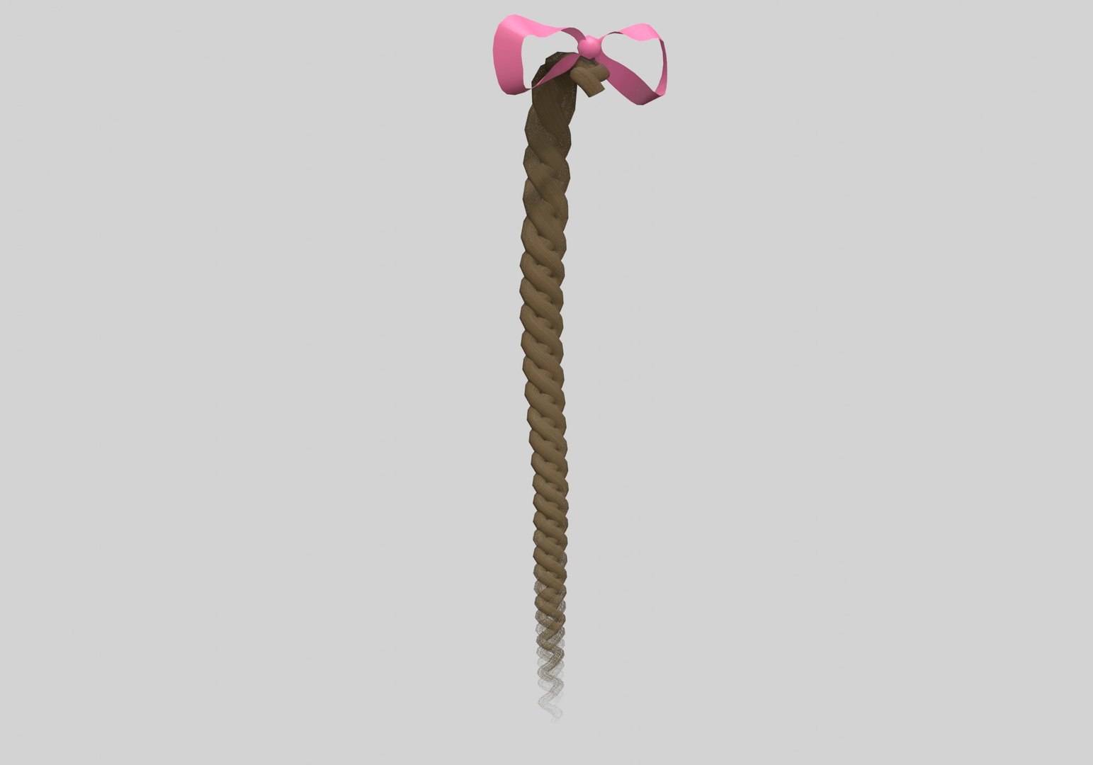 3D Braids Ribbon Pigtail Model - TurboSquid 1943627