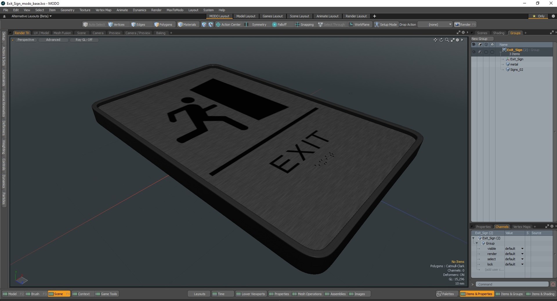 3D Exit Sign - TurboSquid 2037619