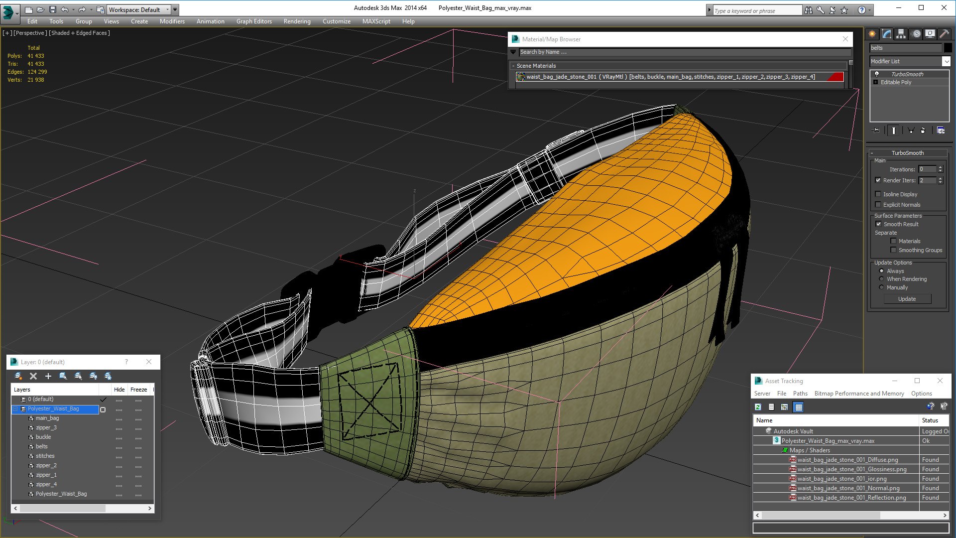 3D model polyester waist bag - TurboSquid 1625861