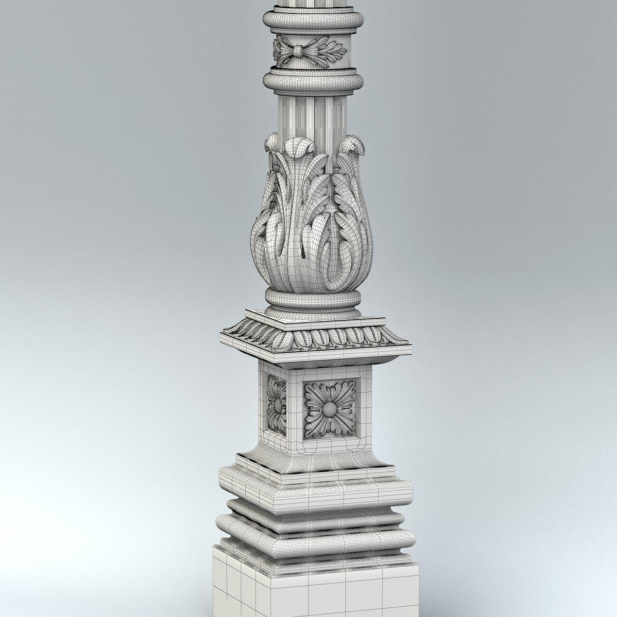 3d carved column