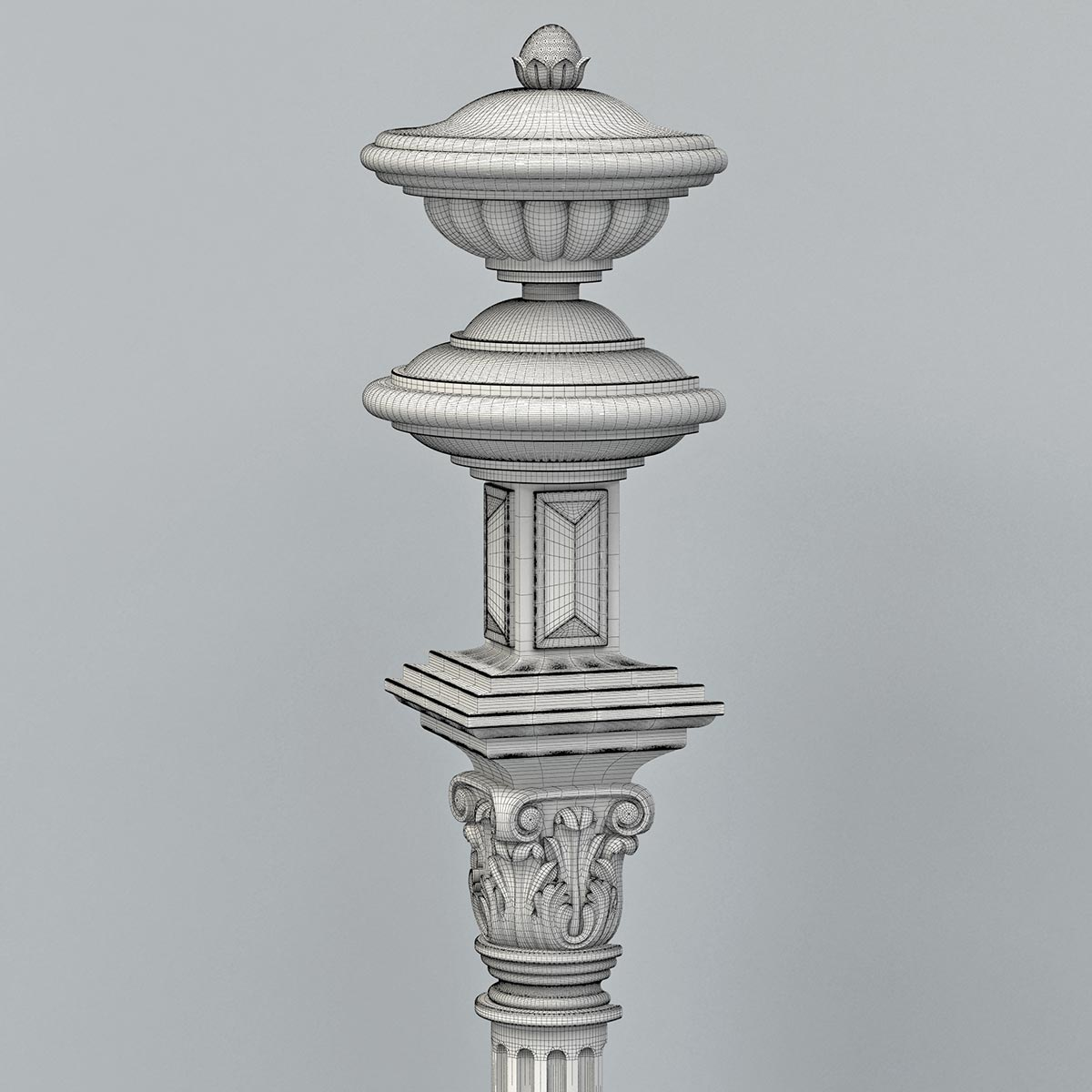 3d carved column