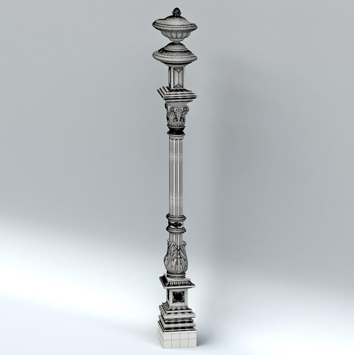 3d carved column