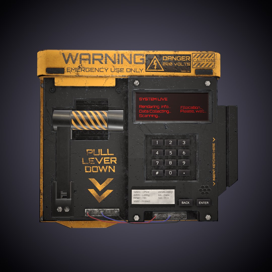 3D Emergency Panel - TurboSquid 2173291