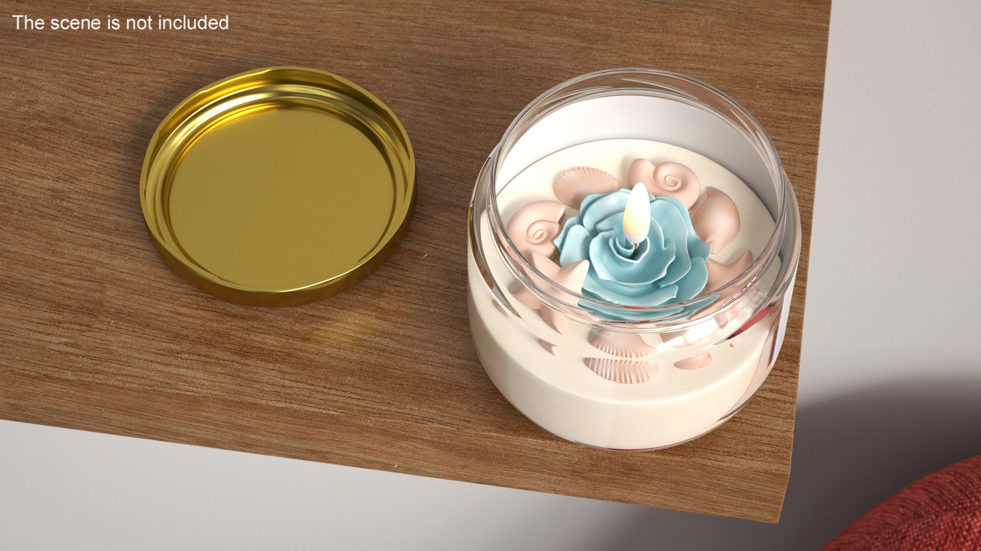 Glass Jar Candle Fire Burns With Cover 3D Model - TurboSquid 2222845
