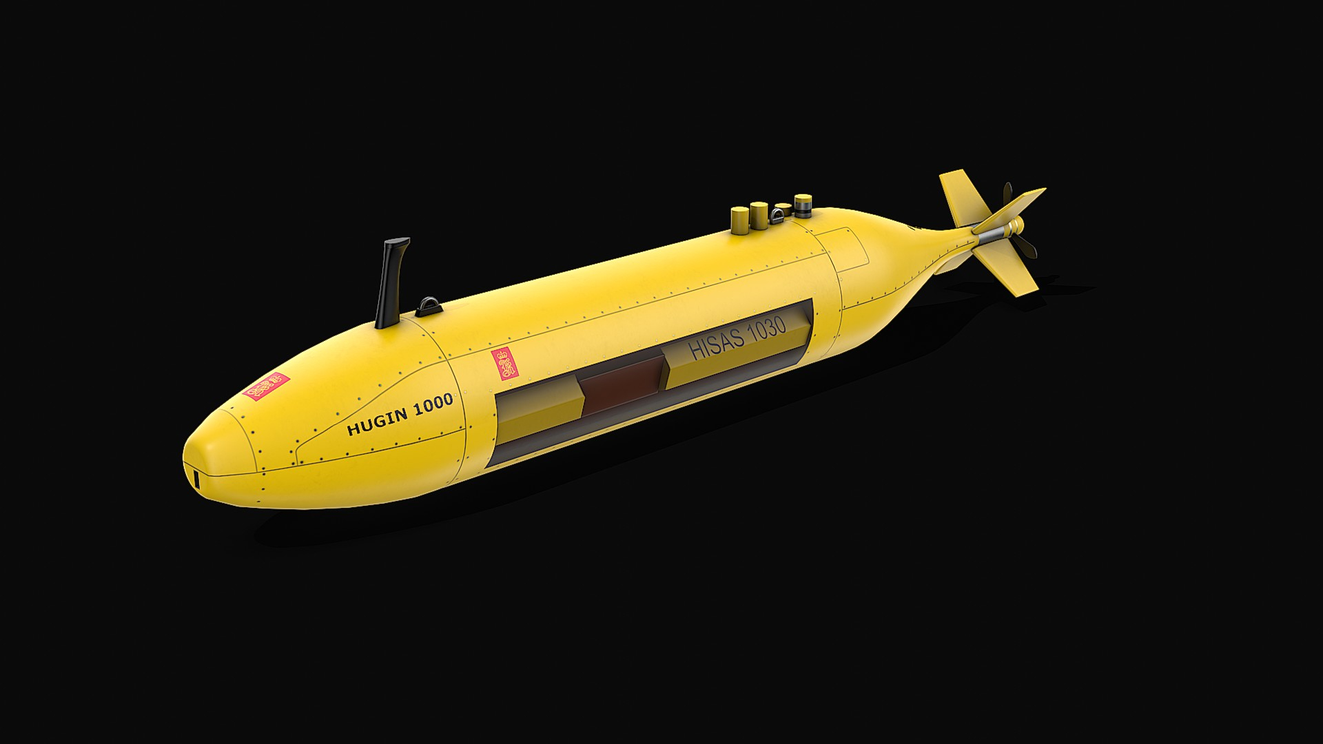 HUGIN 1000 Autonomous Underwater Vehicle 3D Model - TurboSquid 2191566