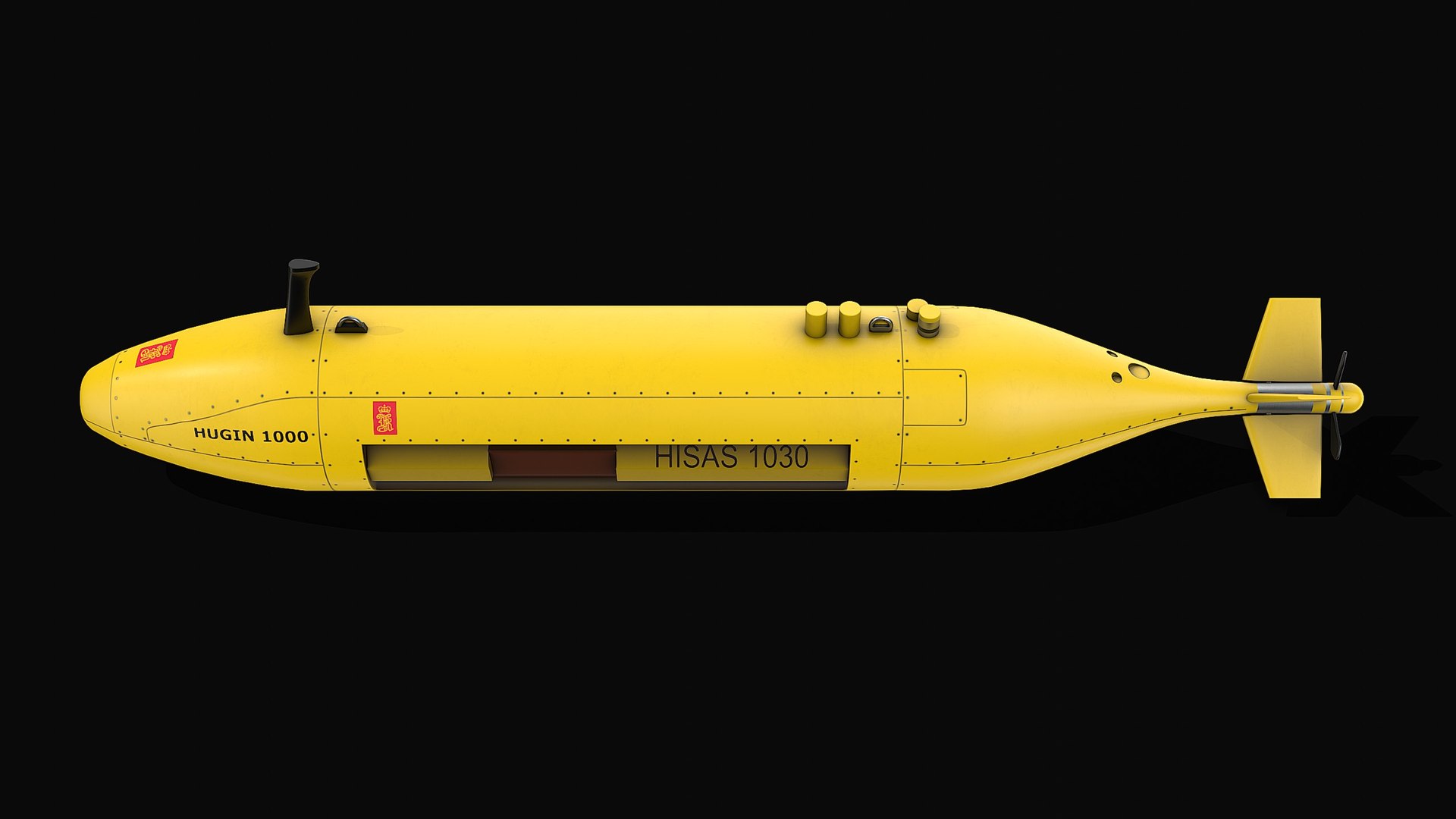 HUGIN 1000 Autonomous Underwater Vehicle 3D Model - TurboSquid 2191566