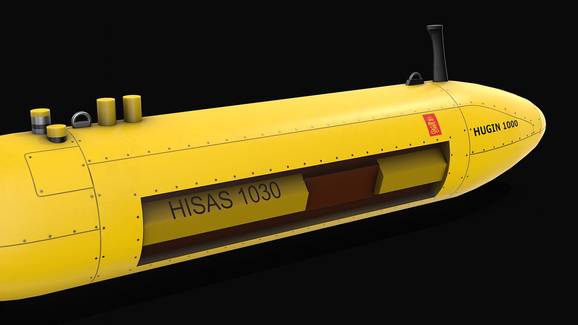 HUGIN 1000 Autonomous Underwater Vehicle 3D Model - TurboSquid 2191566