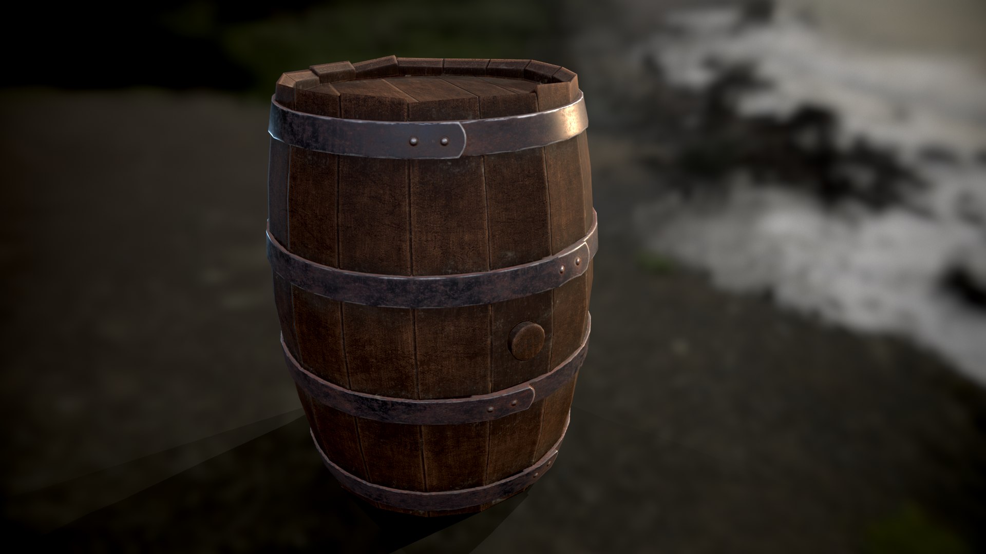 Old wooden barrel 3D model - TurboSquid 2141542