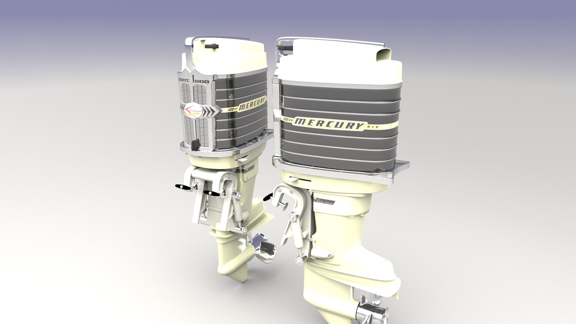 Vintage Outboard Motor 100 Model - TurboSquid 1665054