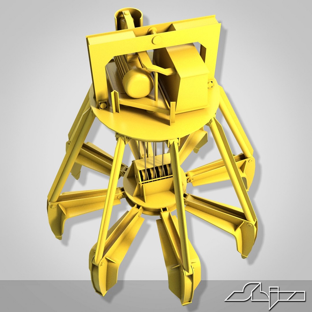 3d Model Of Excavator Grab 3
