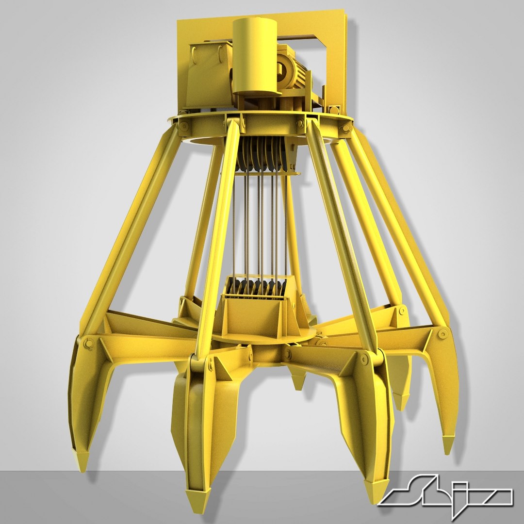3d Model Of Excavator Grab 3