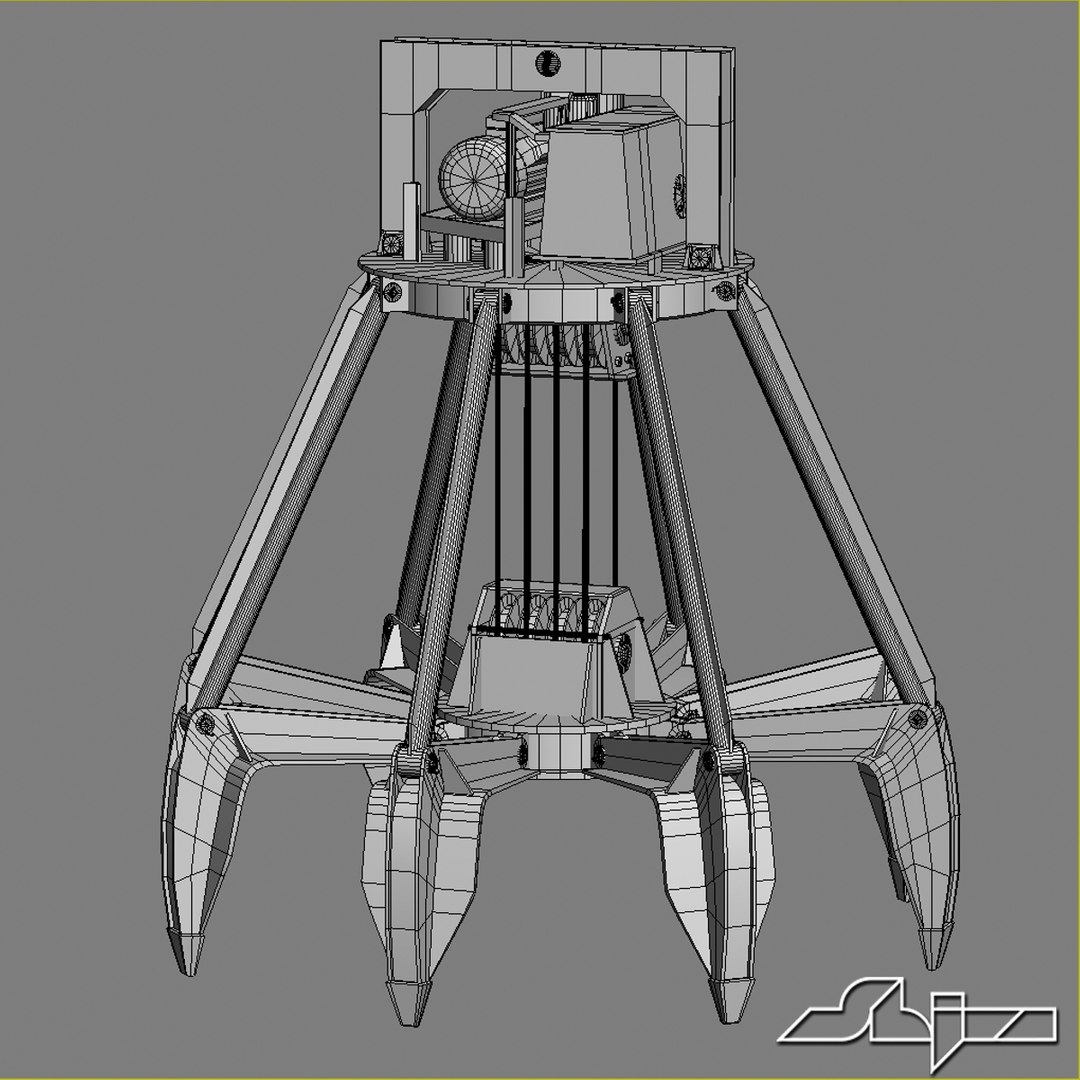 3d Model Of Excavator Grab 3