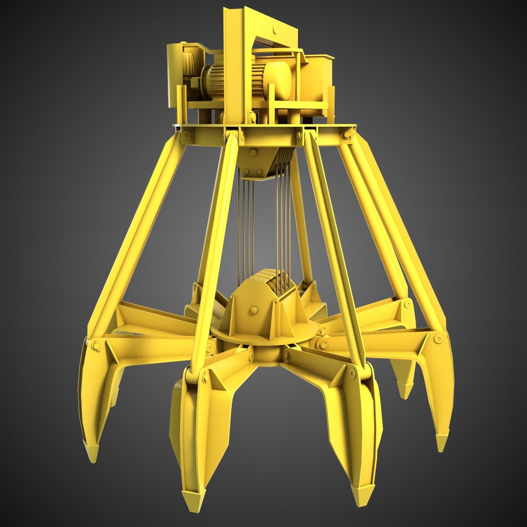 3d Model Of Excavator Grab 3