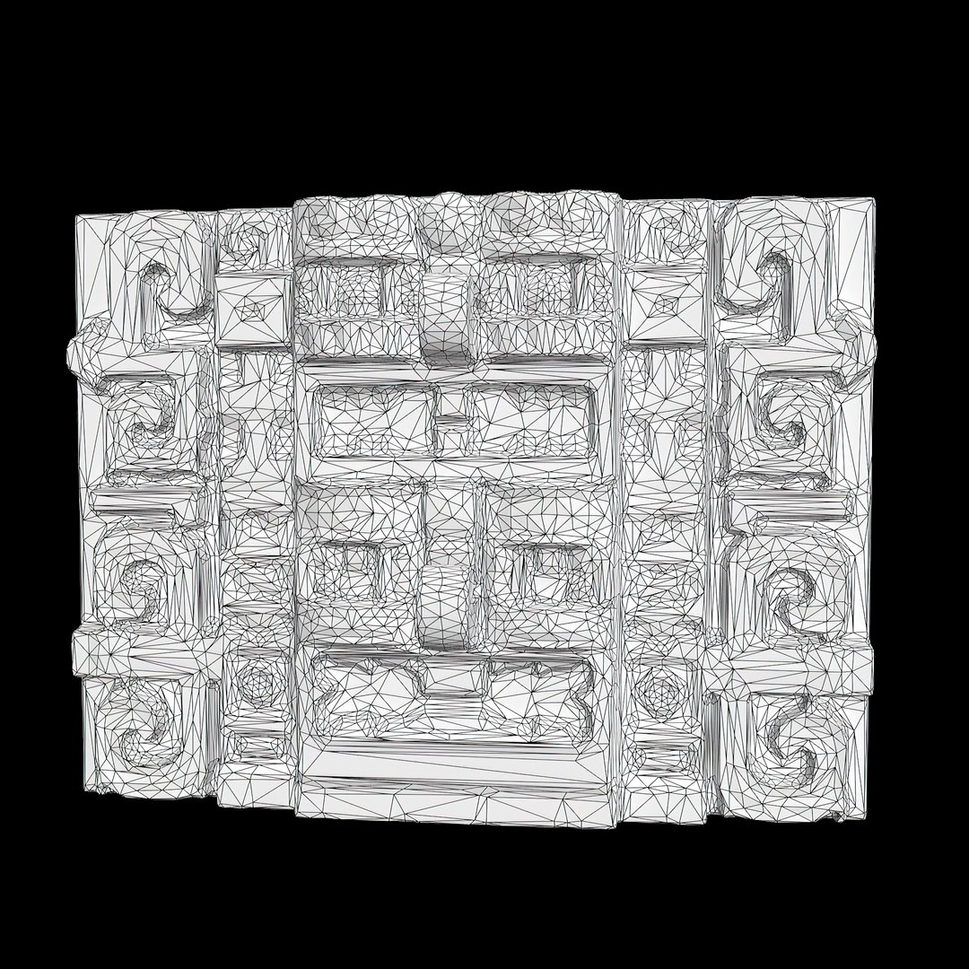 3D Low Poly Mayan Inca Aztec Wall Modular Pack Mossy 210616 Model ...