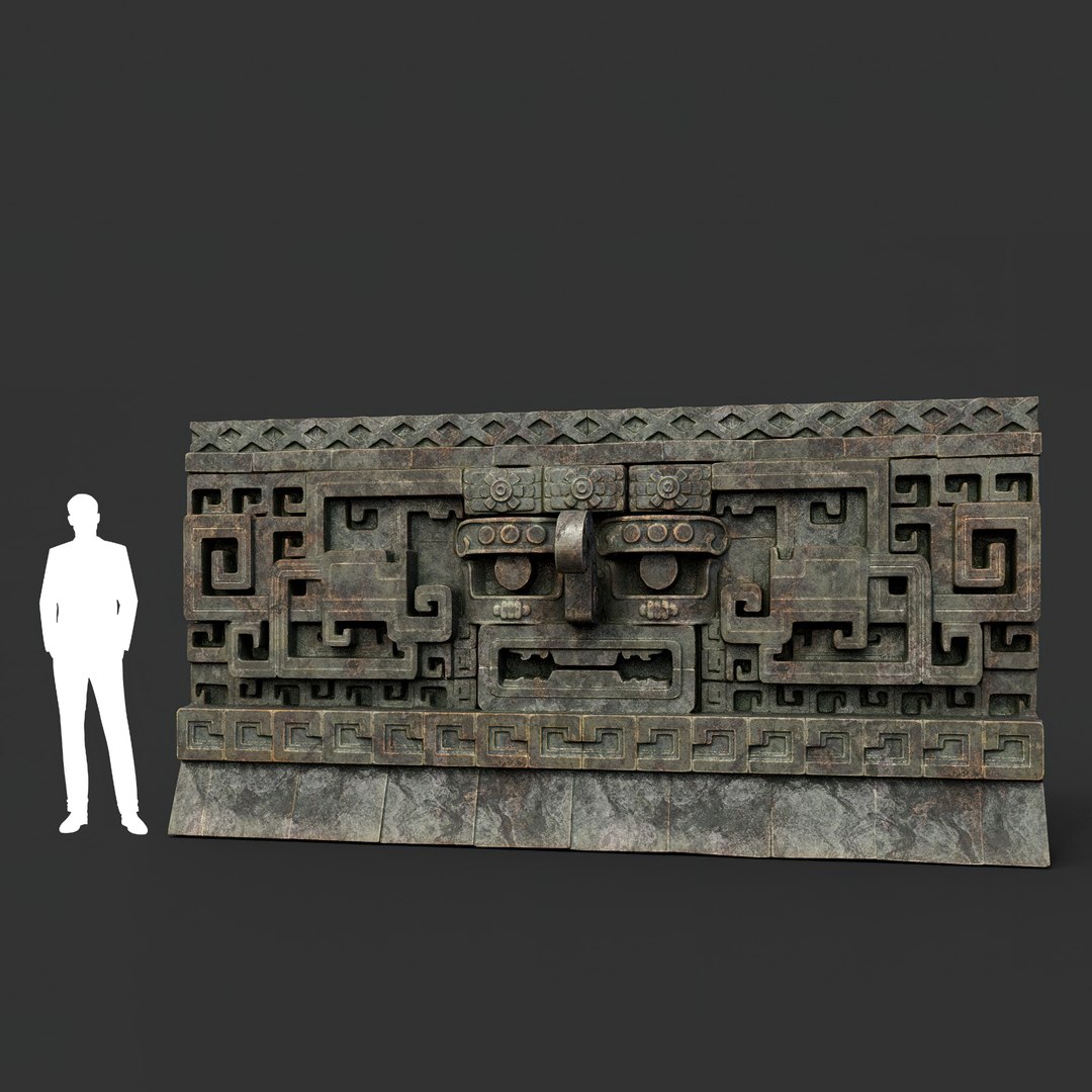 3D Low Poly Mayan Inca Aztec Wall Modular Pack Mossy 210616 Model ...