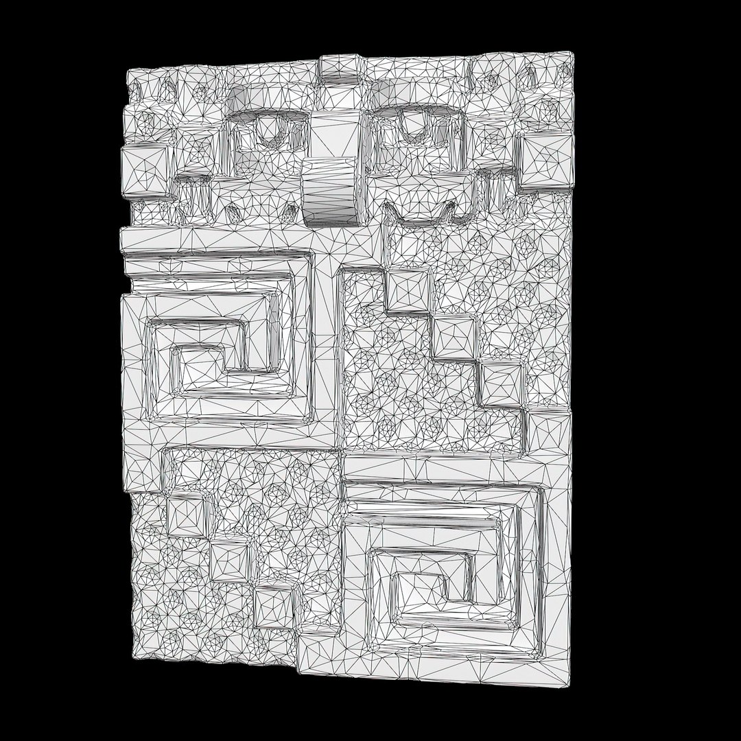 3D Low Poly Mayan Inca Aztec Wall Modular Pack Mossy 210616 Model ...