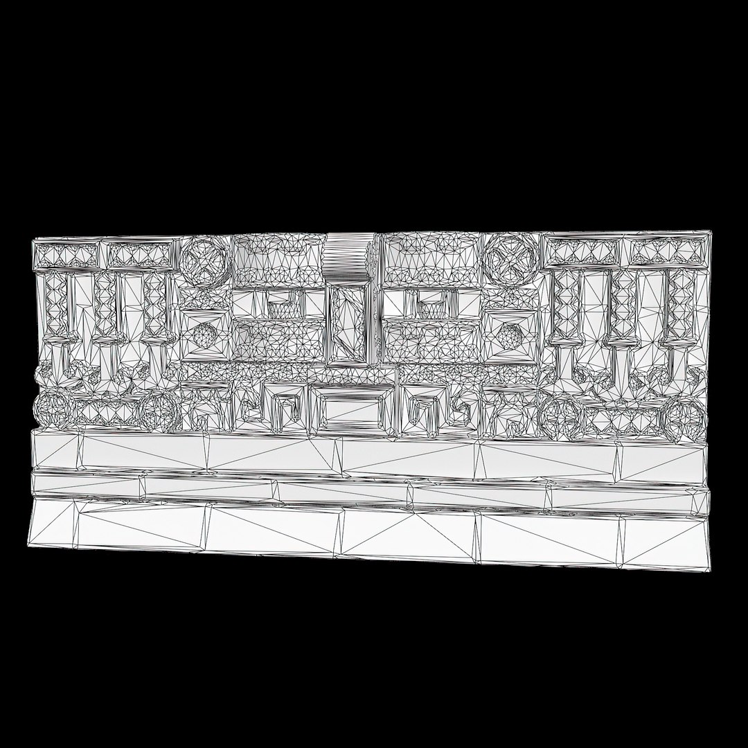 3D Low Poly Mayan Inca Aztec Wall Modular Pack Mossy 210616 Model ...