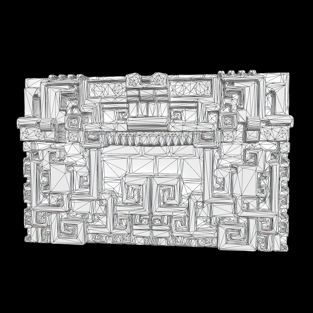 3D Low Poly Mayan Inca Aztec Wall Modular Pack Mossy 210616 Model ...