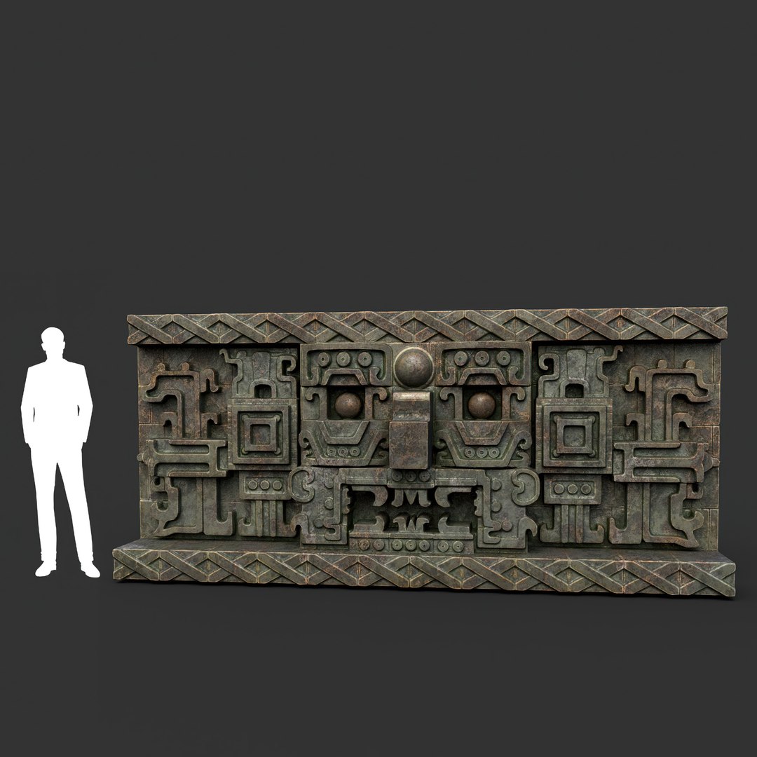 3D Low Poly Mayan Inca Aztec Wall Modular Pack Mossy 210616 Model ...