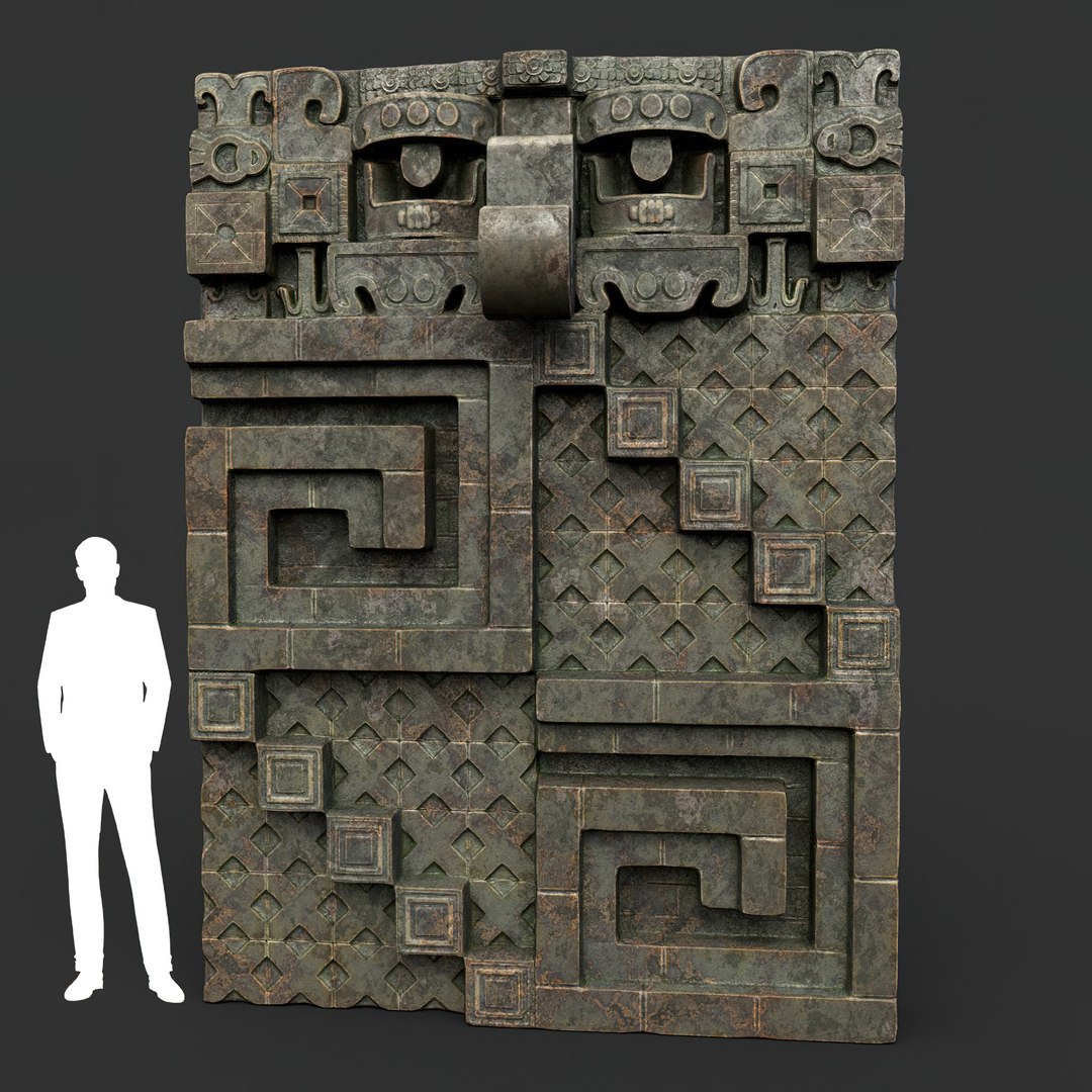 3D Low Poly Mayan Inca Aztec Wall Modular Pack Mossy 210616 Model ...