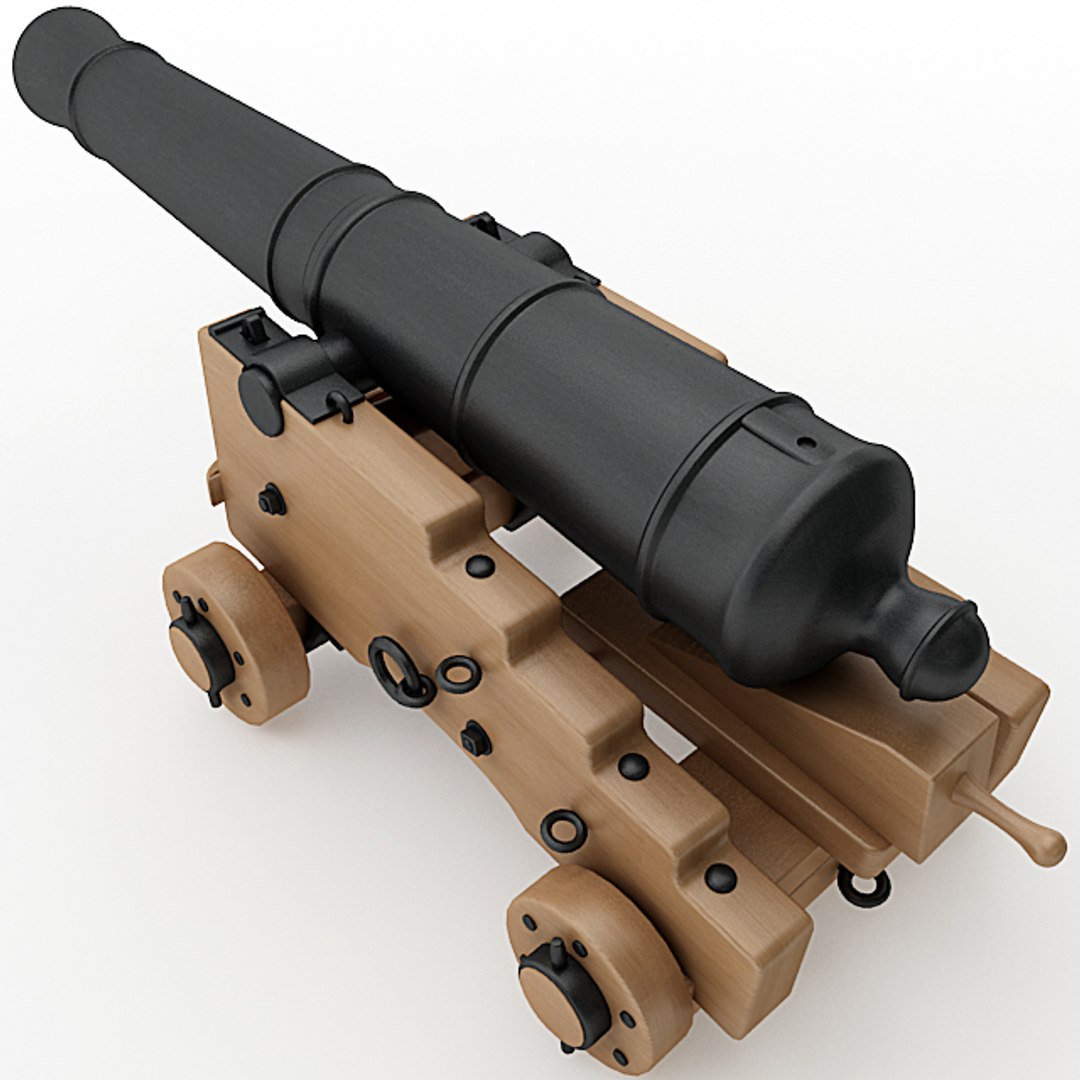 24 pounder naval cannon 3D model - TurboSquid 1299226