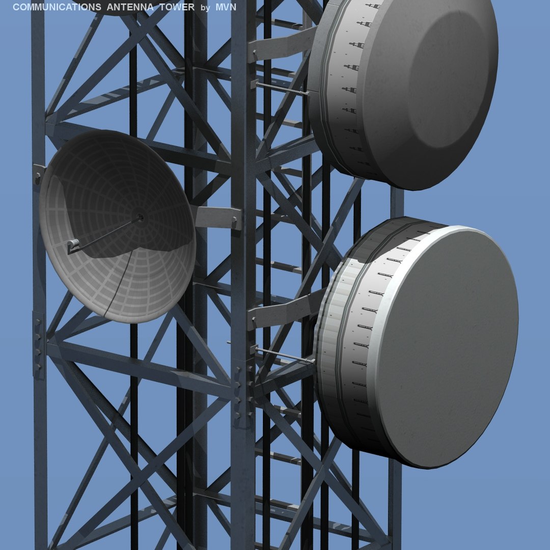 antenna tower communications 3d xsi