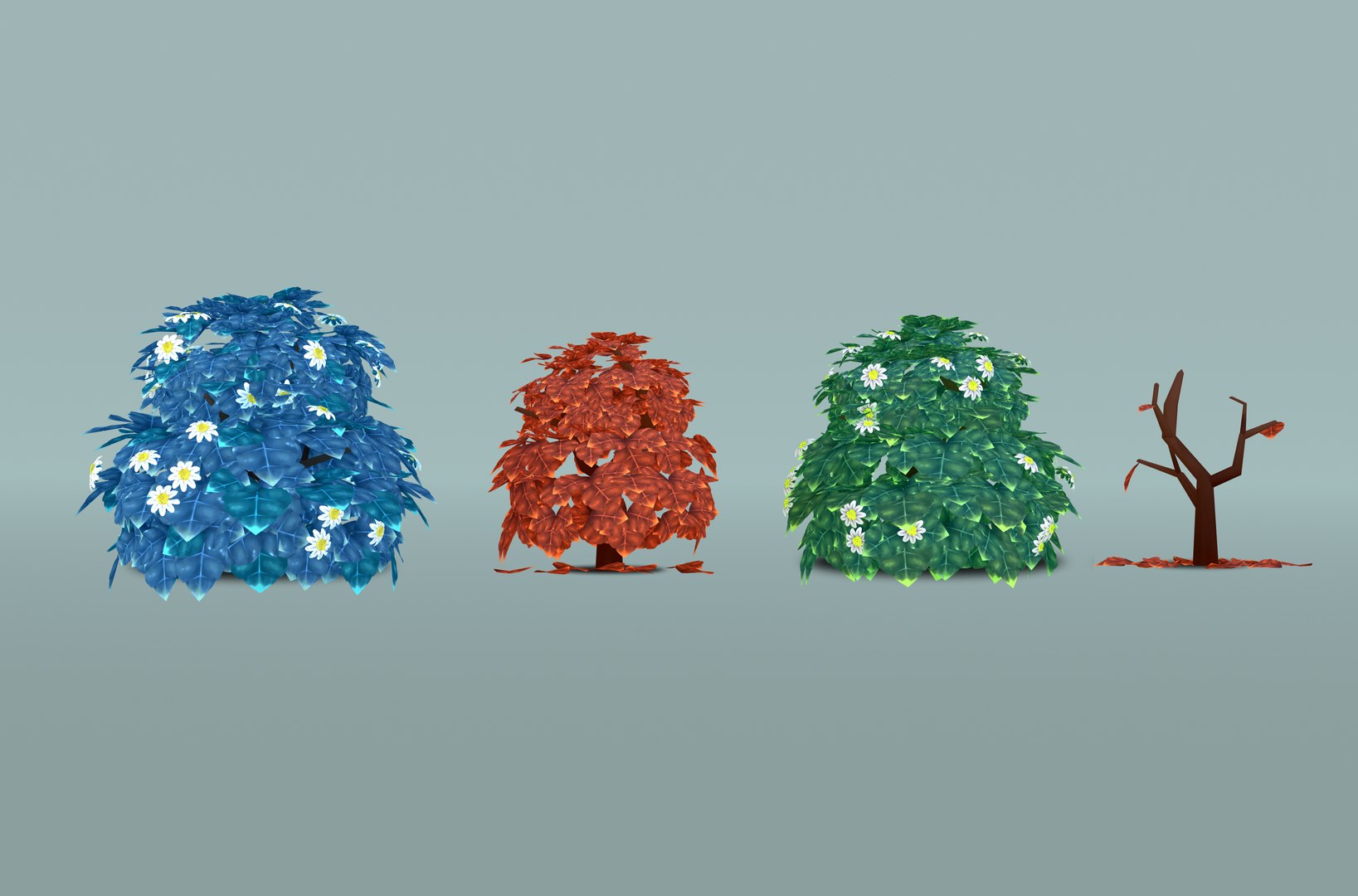 Hand Painted Stylized Bushes 3D Model 3D Model - TurboSquid 2204184