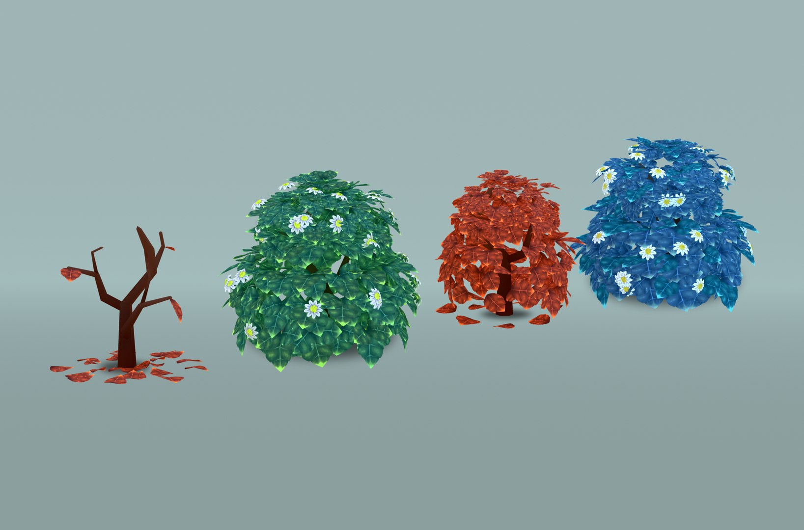 Hand Painted Stylized Bushes 3D Model 3D Model - TurboSquid 2204184