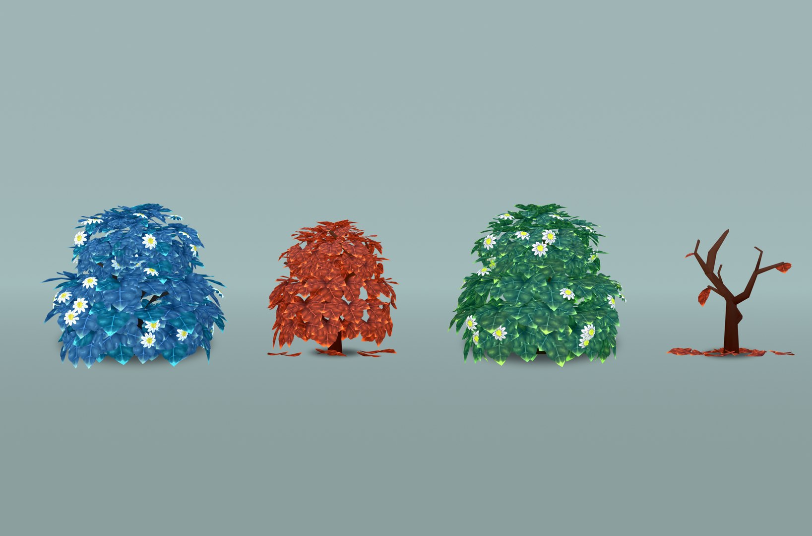 Hand Painted Stylized Bushes 3D Model 3D Model - TurboSquid 2204184