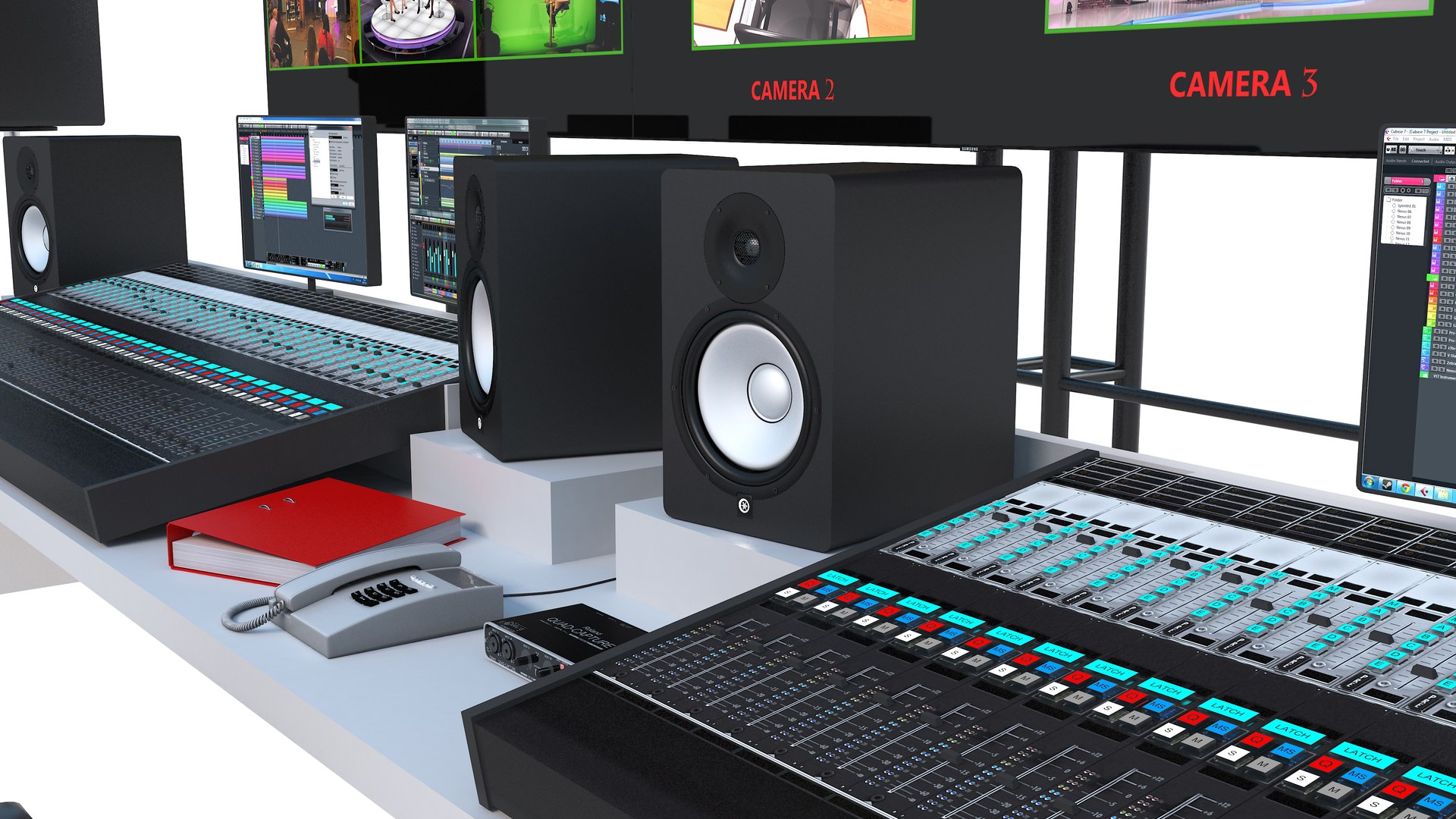 Television Broadcast Control Panel 3D Model - TurboSquid 1803435