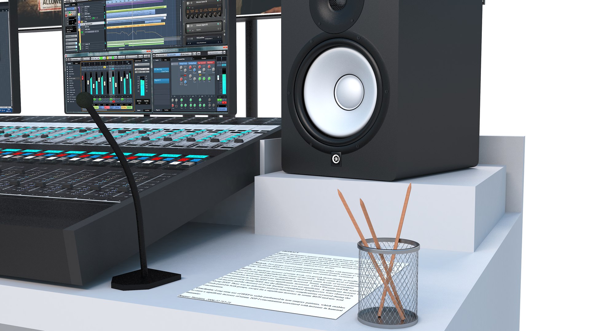 Television Broadcast Control Panel 3D Model - TurboSquid 1803435