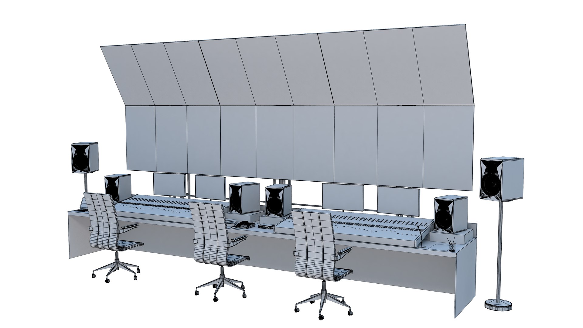 Television Broadcast Control Panel 3D Model - TurboSquid 1803435