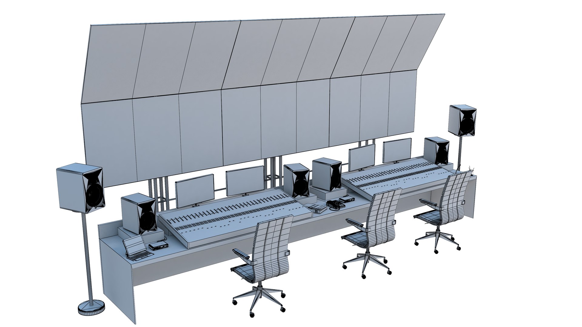 Television Broadcast Control Panel 3D Model - TurboSquid 1803435