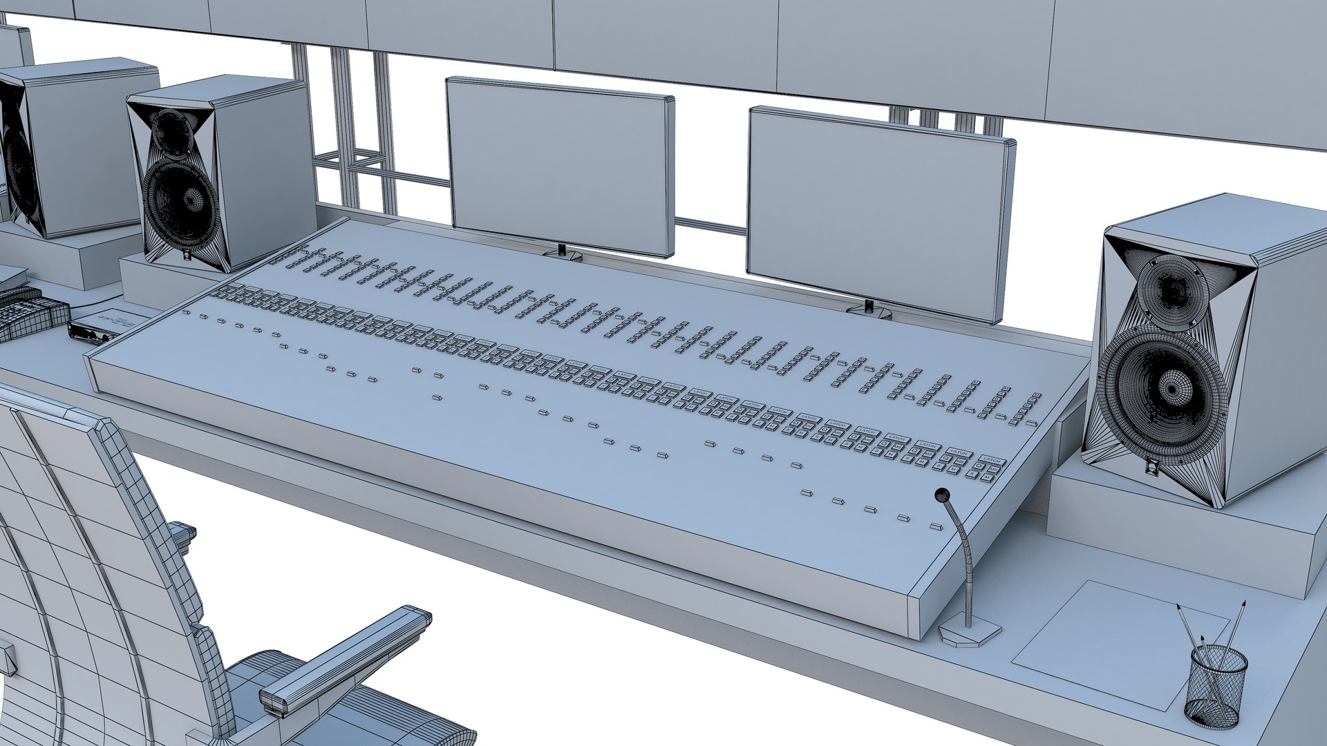 Television Broadcast Control Panel 3D Model - TurboSquid 1803435
