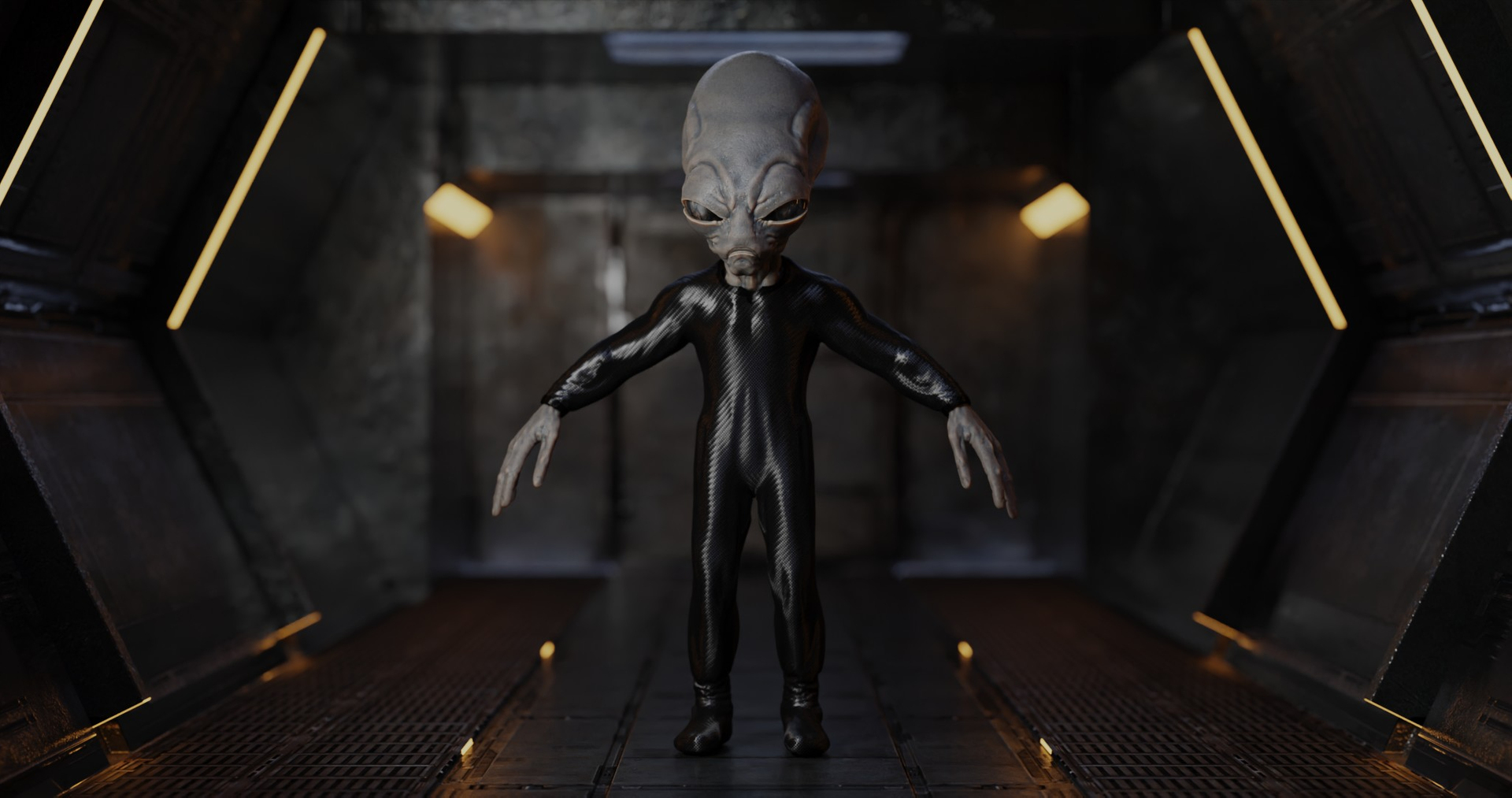 3D Classic Alien Model - TurboSquid 2139080