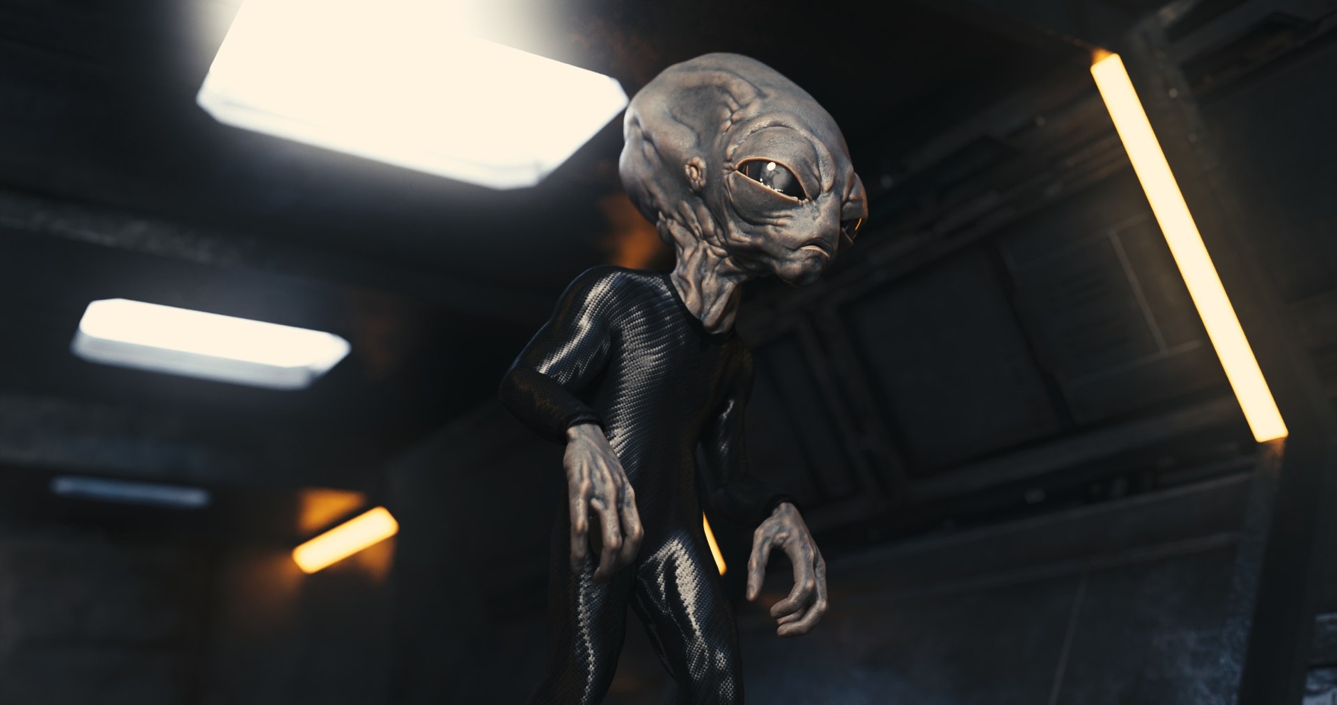 3D Classic Alien Model - TurboSquid 2139080