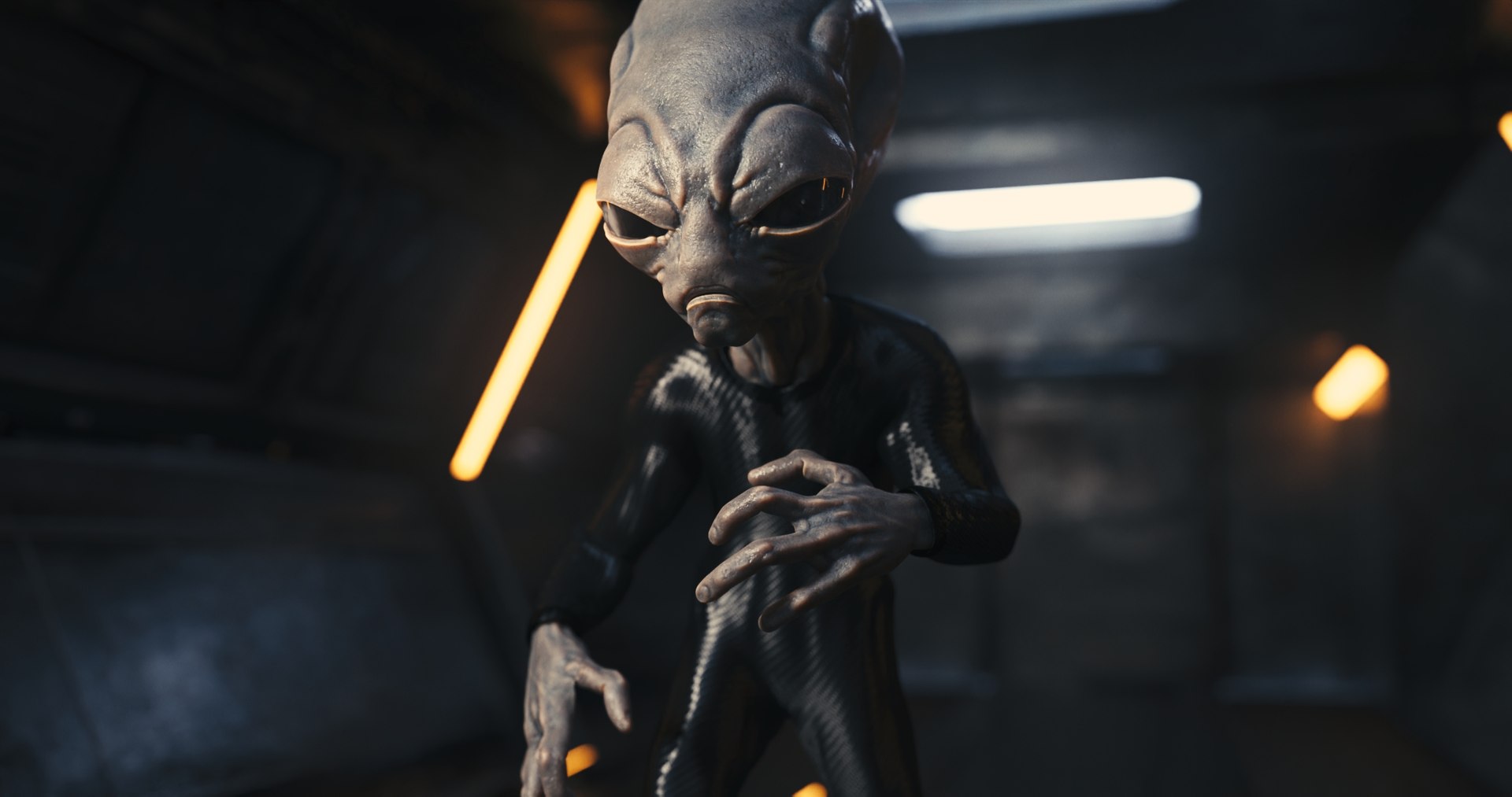 3D Classic Alien Model - TurboSquid 2139080