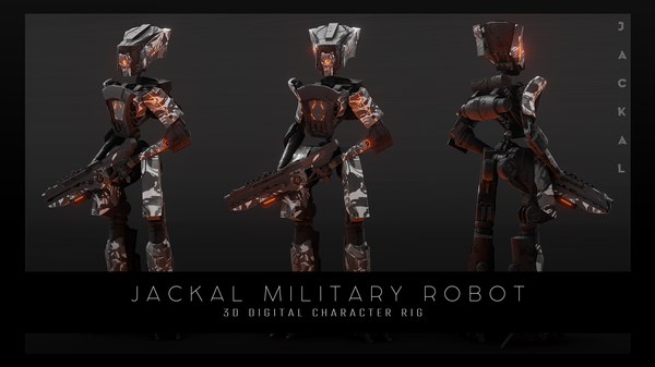 3D sci-fi jackal robot model - TurboSquid 1638343