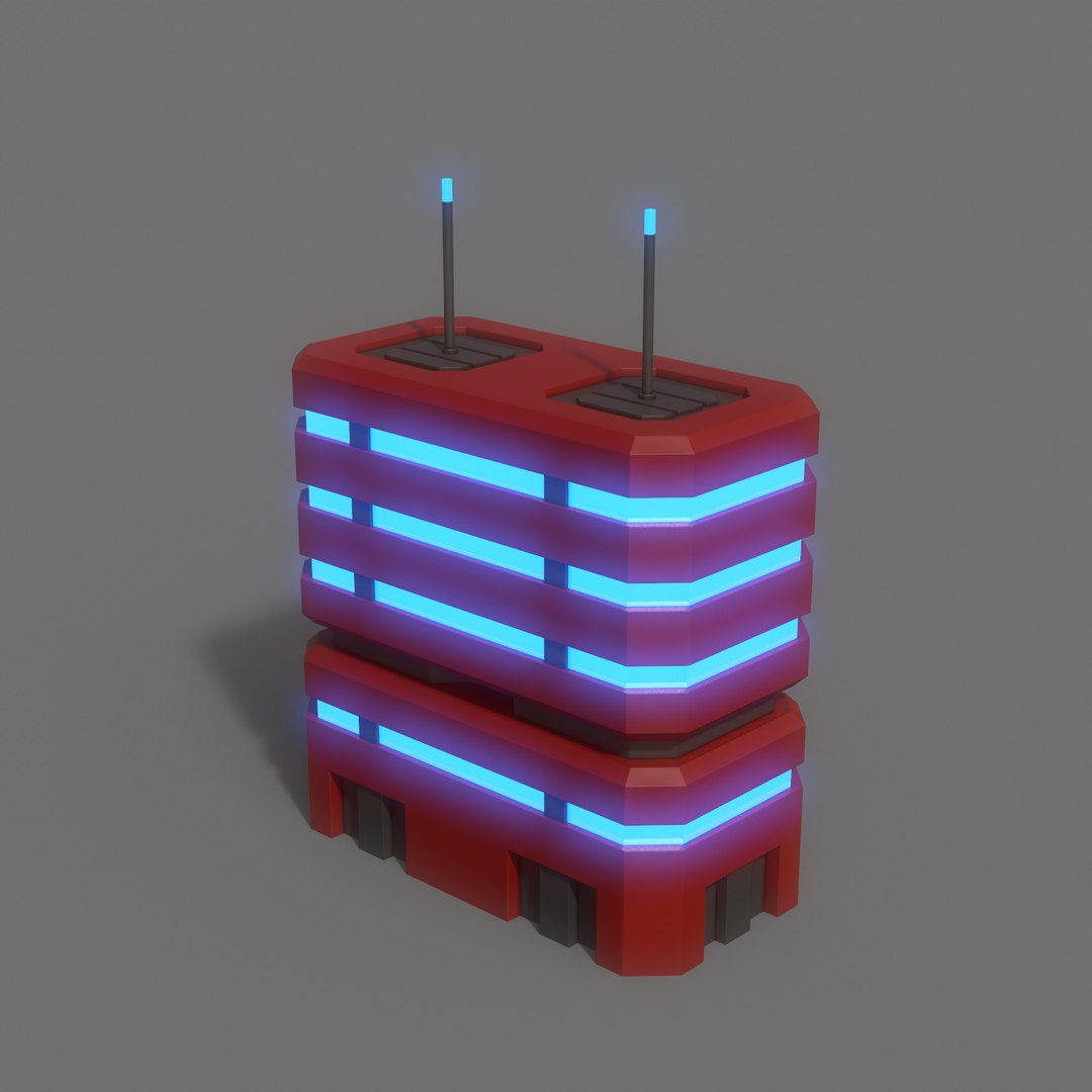 PBR Sci-Fi Building A23 3D Model - TurboSquid 2229311