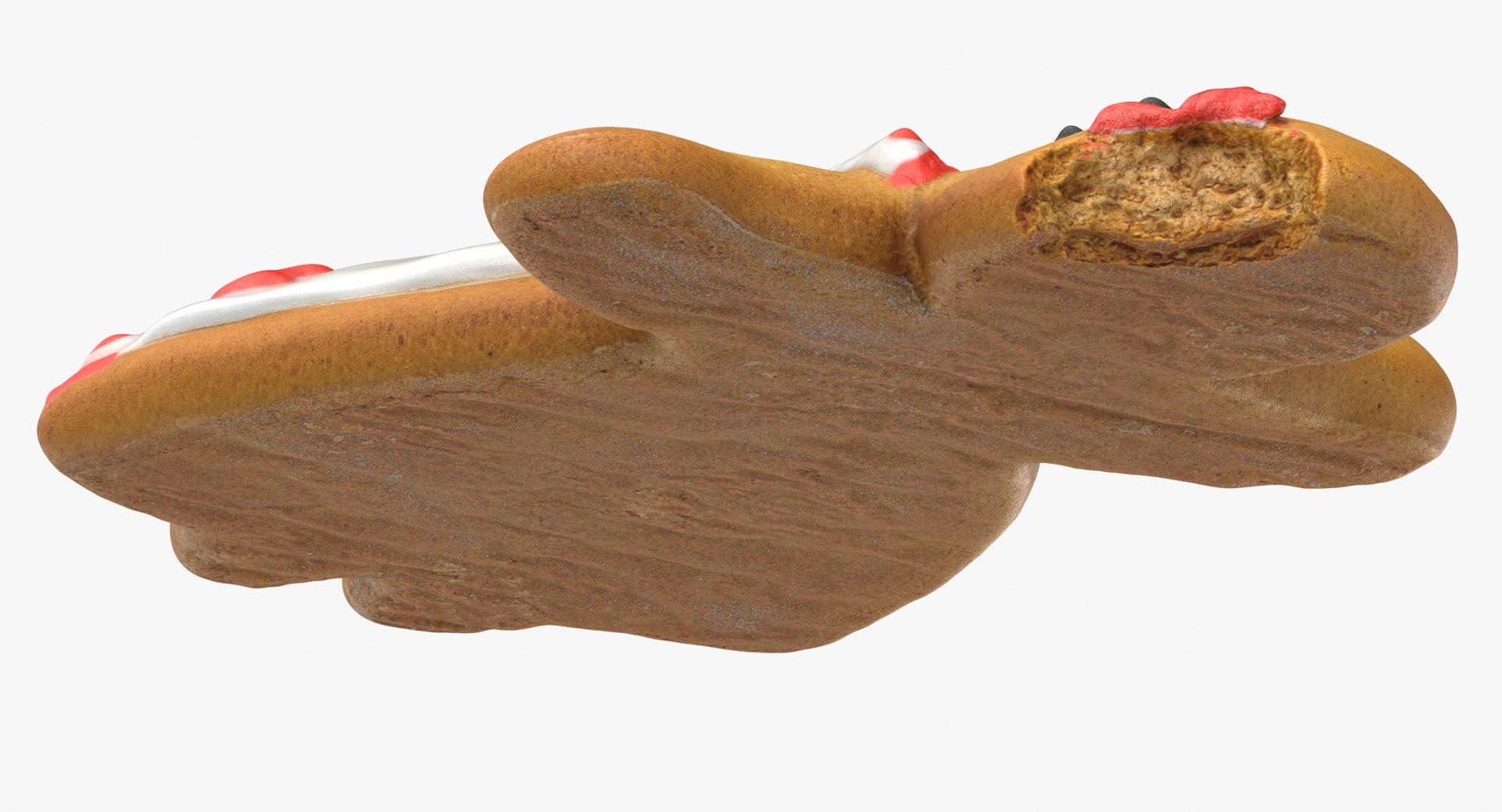 Gingerbread Woman Cookie 01 Bitten Model - TurboSquid 1860941