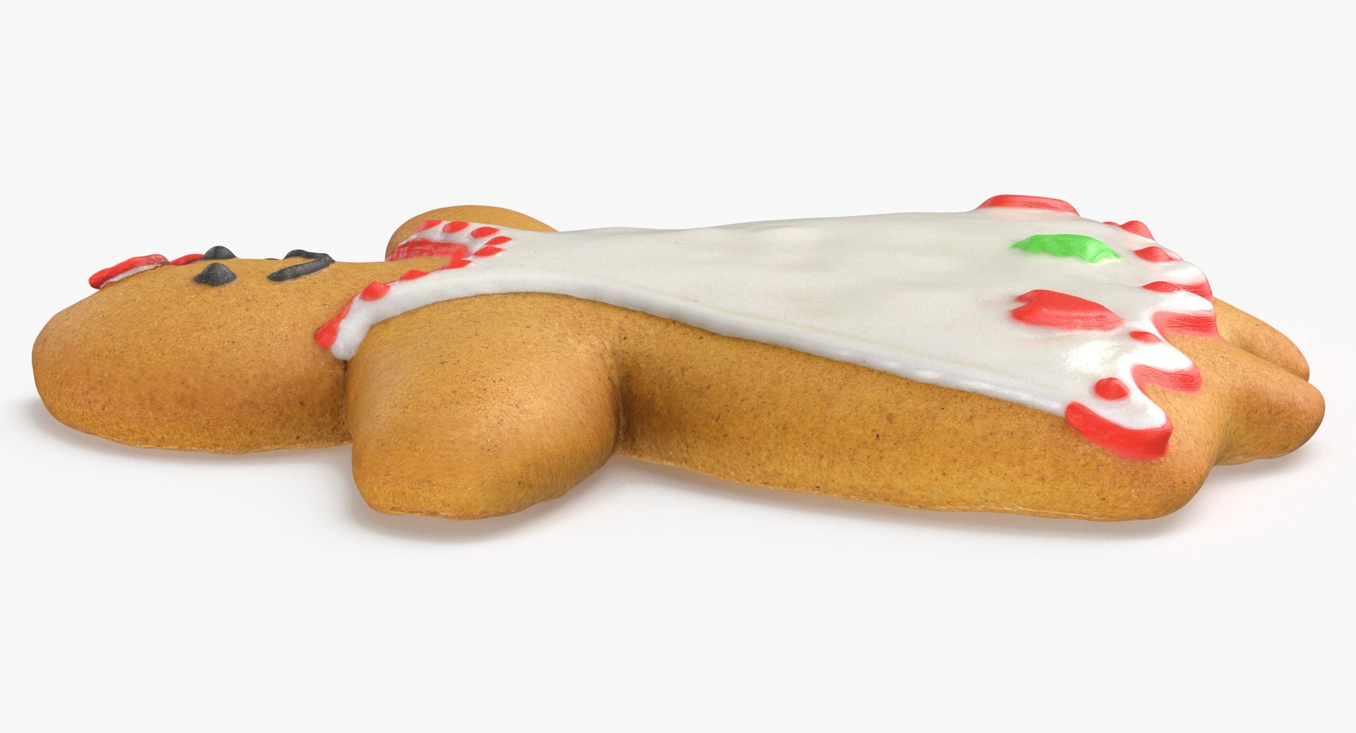 Gingerbread Woman Cookie 01 Bitten Model - TurboSquid 1860941