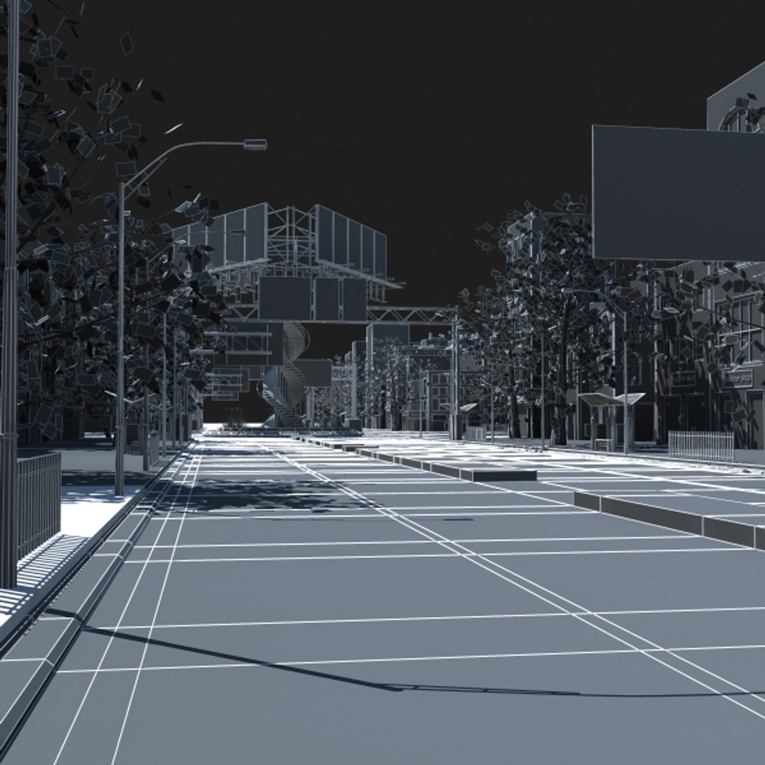 3ds Max Highstreet City Road
