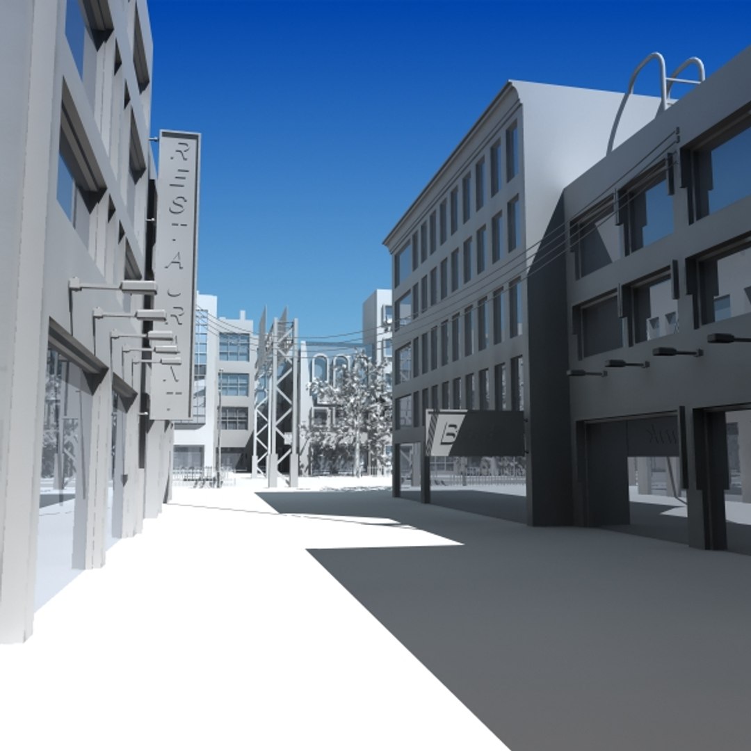 3ds Max Highstreet City Road