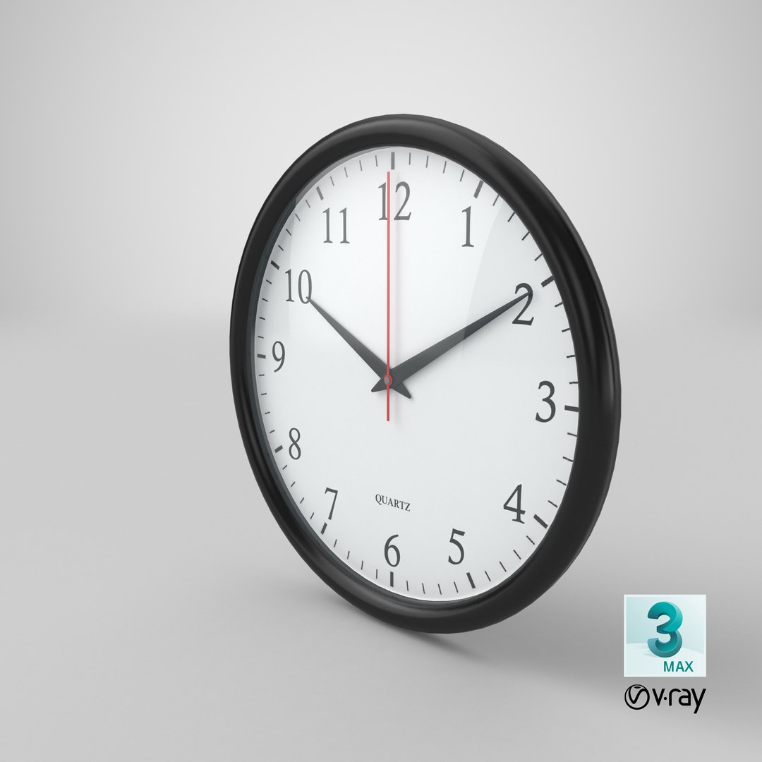 Wall 01 clock model - TurboSquid 1420394